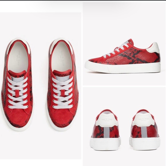 rag & bone | Shoes | Rag And Bone Womens Rb Army Low Snake Print Red ...